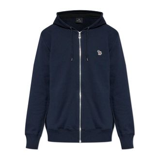 Paul Smith Zebra Logo Baumwoll-Zip-Hoodie - - Sweatshirts & Hoodies - Herren - Blau - 2XL