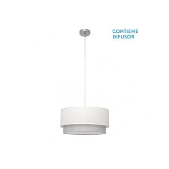 Fabrilamp Fabrilamp - Lampe suspendue Kenya 3xe27 Blanc/gris 40d de