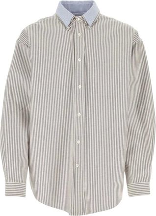 Hed Mayner Homme, Chemises, Multicolore, Taille: XS Chemise Oxford R&eacute;versible Brod&eacute;