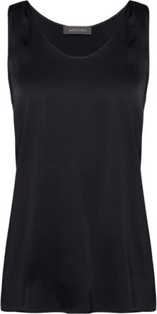 Elena Miro Femme, Tops, Noir, Taille: 46 FR Top col en V en viscose stretch