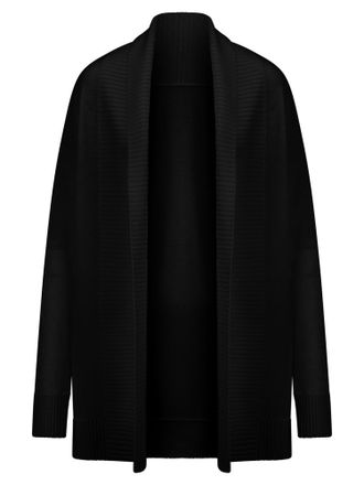 Peter Hahn Long-Strickjacke aus Schurwolle und Kaschmir Peter Hahn schwarz