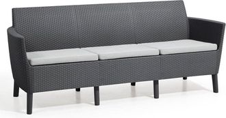 Allibert Gartensofa Polyrattan-Sofa SALEMO - 3er graphit