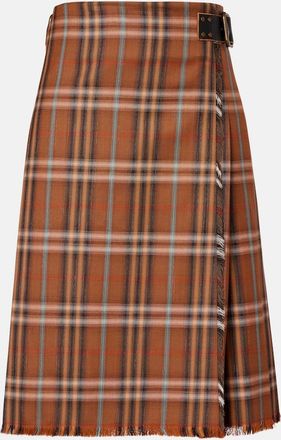 Burberry Jupe midi Burberry Check en laine
