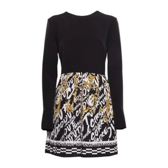 Versace Jeans Couture Schwarzes Kurzarmkleid von Versace - - Dresses - Damen - Schwarzk - XS