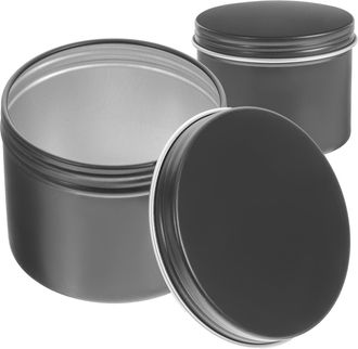 Holibanna CORHAD 4 St&uuml;ck 120 Ml Aluminium Aufbewahrungsdosen mit Schraubdeckel Rundes Vorratsglas f&uuml;r Tee Kerzen Selbstgemacht Kleine Gegenst&auml;nde Bruchfest Wied