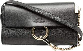 Chlo&eacute; Sac bandouli&egrave;re Mini Faye Pre-owned - Femme - Pre-owned - Noir - Taille: ONE Size