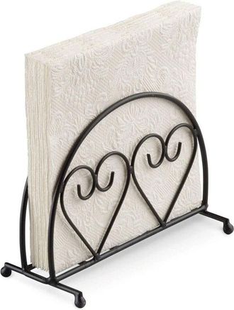 Ambiente Serviettenhalter Two Hearts Herzen Black Schwarz 14 x 6,5 x 10 cm