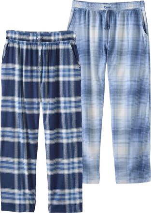 Next Herren Schlafanzughosen aus Webmaterial im 2er-Pack Marineblau kariert L