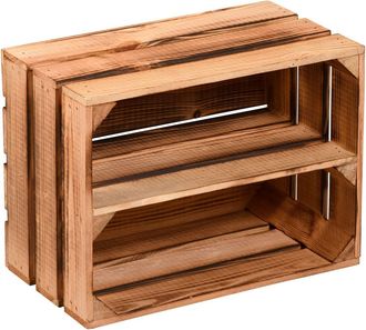 KESPER Aufbewahrungskiste Kiefer geflammt 40x 30 x 23 cm 69254 Dekokiste