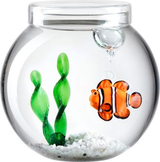 Leonardo Leonardo Mare Dekoset mit Aquarium, Seegras und Fisch, schwimmender Nemo und standfeste Algen, Fisch Tank mit Ornamenten, Mehrfarbig, 14,3 x 14,9 x 14