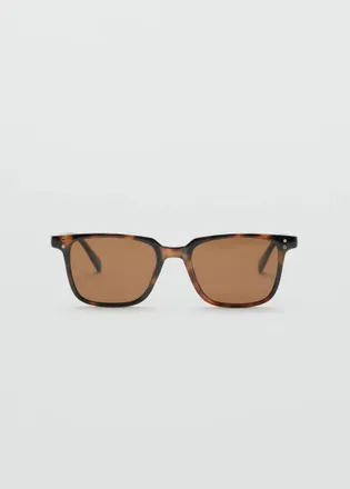 Mango Lunettes de soleil monture rectangulaire chocolat - Homme - Taille unique - MANGO MAN