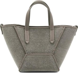 Brunello Cucinelli Femme, Sacs, Gris, Taille: ONE Size Sac cabas avec poign&eacute;e sup&eacute;rieure