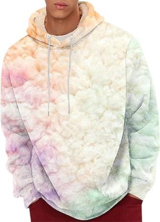 Generic Sweat &agrave; capuche l&eacute;ger uni pour homme 2026 imprim&eacute; tendance d&eacute;contract&eacute; pour entra&icirc;nement int&eacute;rieur et ext&eacute;rieur, rose, 4XL