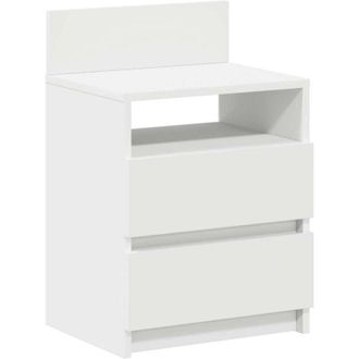 vidaXL Table de chevet avec 2 tiroirs blanc 40x33x60 cm Vidaxl