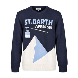 MC2 Saint Barth Pull Col Rond Heron - Homme - Pulls - Bleu - Taille: XL