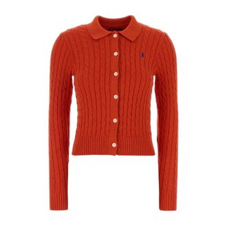 Polo Ralph Lauren Femme, Pulls, Rouge, Taille: 42 FR Cotton Cardigan