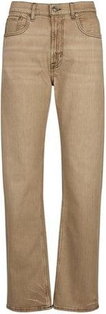 7 For All Mankind Jeans Easy Straight en coton m&eacute;lang&eacute;