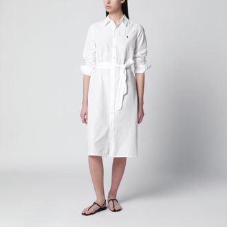 Polo Ralph Lauren Wei&szlig;es Hemdblusenkleid aus Baumwolle