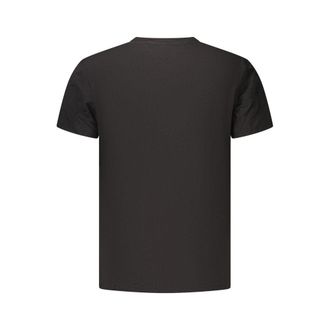 Tommy Hilfiger Logo-Print Cotton T-Shirt - Black