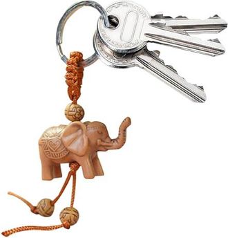 Generic Porte-cl&eacute;s du th&egrave;me des &eacute;l&eacute;phants, cha&icirc;ne de cl&eacute; d&eacute;l&eacute;phant,Pendentif clavier sculpt&eacute; en trois dimensions - Nouveaut&eacute; pour sac &agrave; main, accessoire de sa