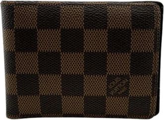 Louis Vuitton unisex, Pre-owned, Brun, Taille: ONE Size Portefeuille Vintage en Toile Pre-owned
