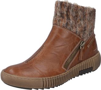Josef Seibel Damen Klassische Stiefeletten Maren 22,Weite G (Normal),Wechselfu&szlig;bett,Stiefel,Booties,halbstiefel,Braun (Brandy-Kombi),38 EU