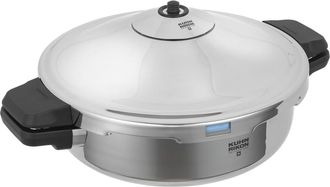 Kuhn Rikon Schnellbratpfanne/Dampfkochtopf DUROMATIC Hotel Seitengriffmodell, 5 Liter/28 cm, Induktion, Edelstahl
