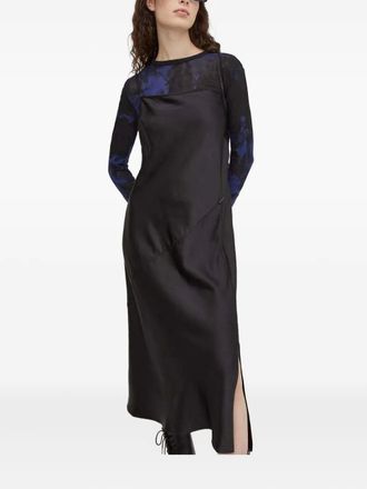 G-Star robe-nuisette en satin - Noir