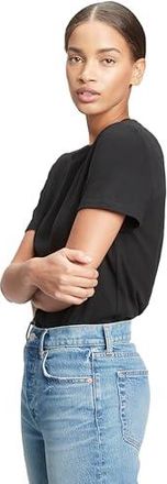 GAP T-shirt à manches courtes bio vintage à col rond pour femme, True Black V2 2, Taille XS