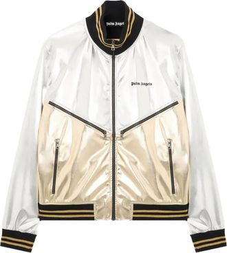 Palm Angels veste zippée à effet métallisé - Argent