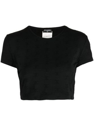 Chanel t-shirt à design brodé (1997) - Noir