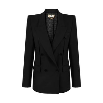 Elisabetta Franchi Femme, Vestes, Noir, Taille: 38 FR Giacca Nero 110