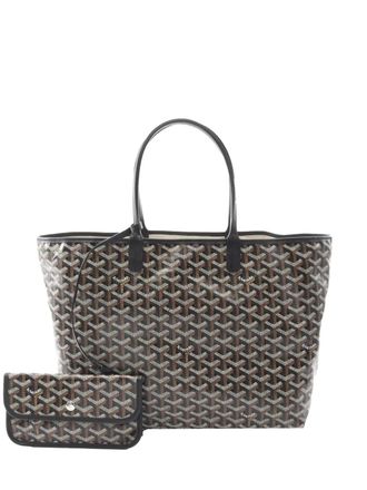 Goyard 2010-2025 Goyardine Saint Louis PM Tote Bag - Schwarz