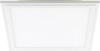 Eglo LED Deckenleuchte Salobrena 1, 1 flammige Deckenlampe, Material: Aluminium, Kunststoff, Farbe: Weiß, L: 30x30 cm, neutralweiß