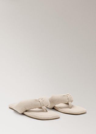 Mango Chaussons cusseta beige - Femme - 36 - MANGO