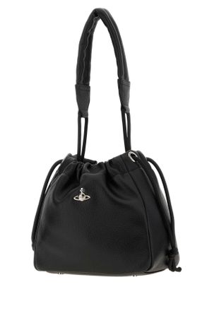 Vivienne Westwood Womens Hilary Bucket Bag Black Fabric