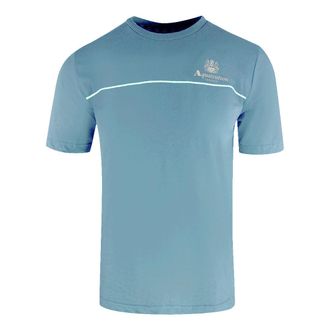 Aquascutum Active Piping Design Avioblaues T-shirt
