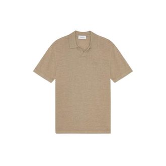 Les Deux Homme, Tops, Brun, Taille: XL Emmanuel Knit Polo