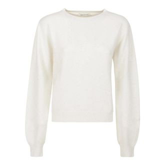 Hinnominate L&auml;ssiger Rundhals Pullover - - Knitwear - Damen - Wei&szlig; - XS