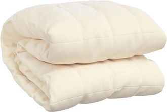 vidaXL Gewichtsdecke Hellcreme 152x203 cm 11 kg Stoff Vidaxl