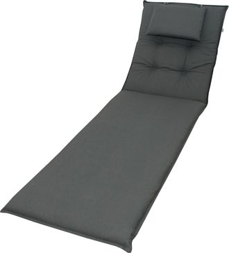Doppler 8 cm Luxus Rollliegenauflage mit Kopfkissen 940, Uni anthrazit