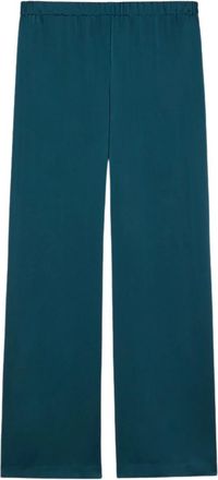 Marina Rinaldi Femme, Pantalons, Vert, Taille: 50 FR Envers Satin Wide Pantalons