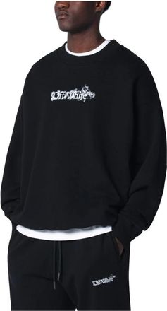 Off-white Homme, Sweatshirts et sweats &agrave; capuche, Noir, Taille: XL Heraldic Treshold Arrows Skate Crewneck