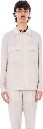 BRIGLIA 1949 Homme, Chemises, Blanc, Taille: L Wool Overshirt