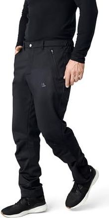 Danish Endurance Pantalon Softshell Homme, Coupe-Vent, D&eacute;perlant, Genoux Articul&eacute;s, Respirant, Noir, XXL