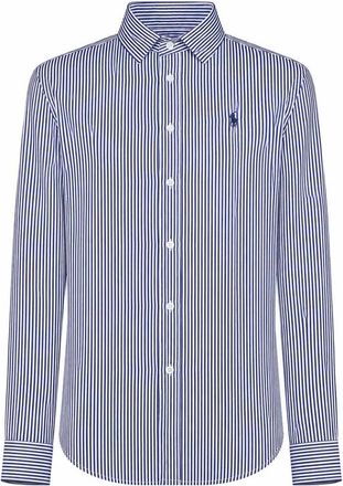 Polo Ralph Lauren Femme, Blouses et Chemises, Bleu, Taille: 38 FR Button Striped Shirt