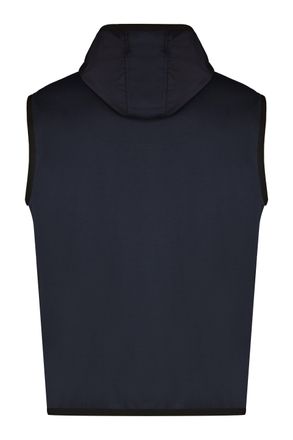 Dolce & Gabbana Mens Sporty Zipper Vest Blue Polyamide Waistcoats & Gilets