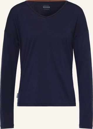 Icebreaker Funktionsshirt Merino 150 Lodge Aus Merinowolle blau