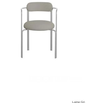 Gabrielle Paris Chaise en laine et acier chrom&eacute; Hortense Gabrielle Paris