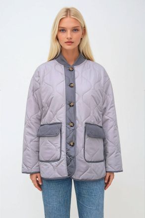 Perform Collection Gesteppte Blockjacke - Grau